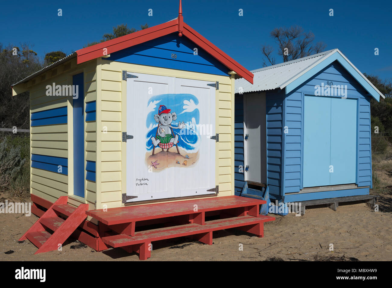 Brighton Beach Huts, Melbourne, Victoria, Australia Stock Photo - Alamy