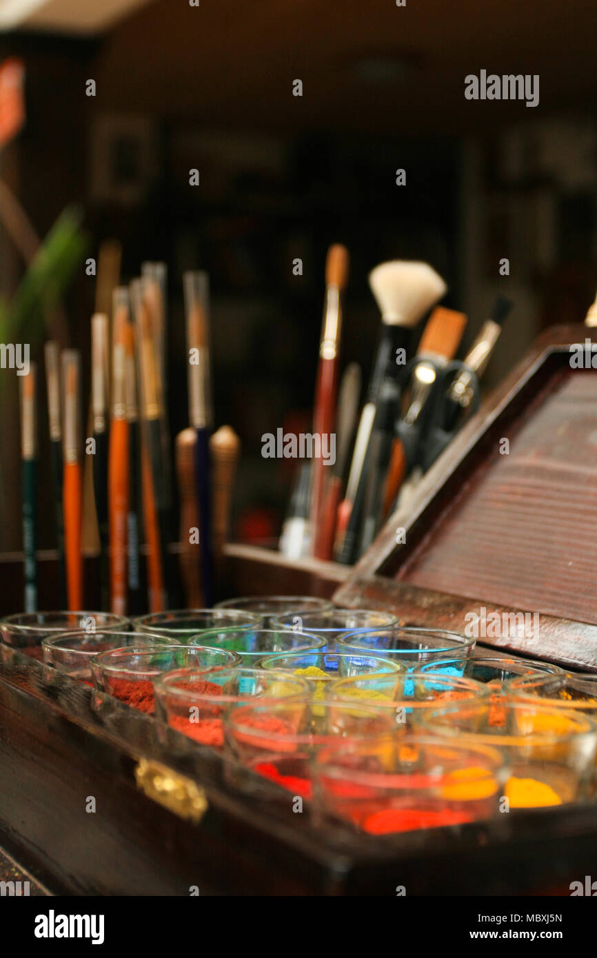 Patriarchate of Pec interior – painting Serbian orthodox icons Stock ...