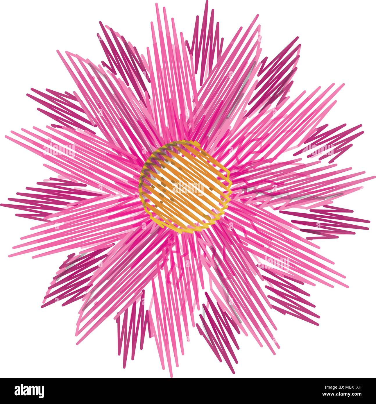 Sweet violet flower illustration Cut Out Stock Images & Pictures - Alamy