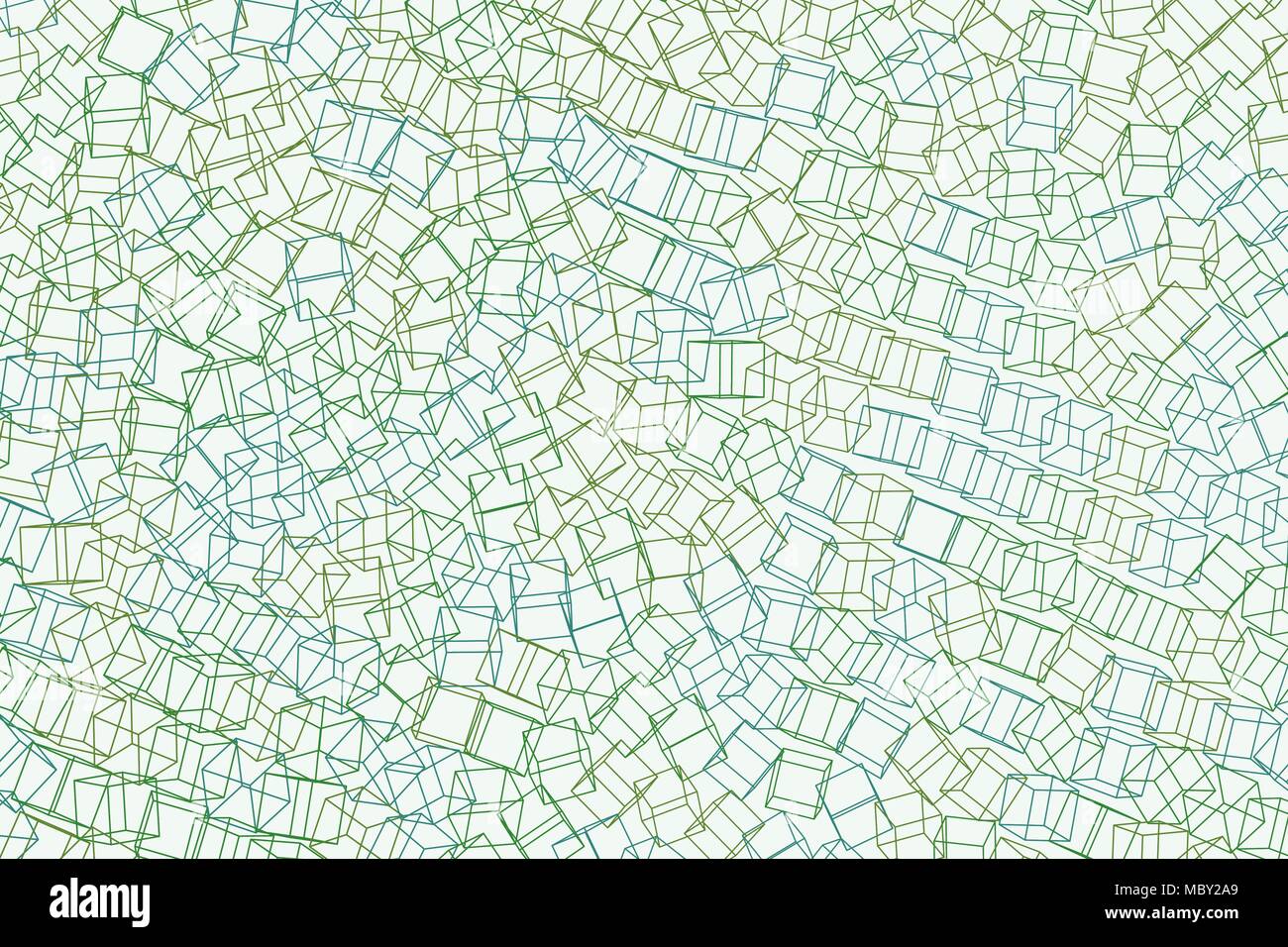 Shape of square, rectangle, abstract background pattern. 3D perspective ...