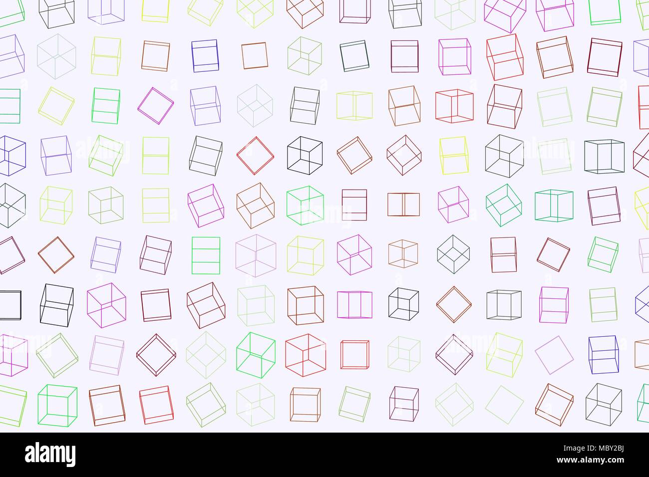 Conceptual background square, rectangle pattern for design. 3D perspective view. Style of mosaic ...