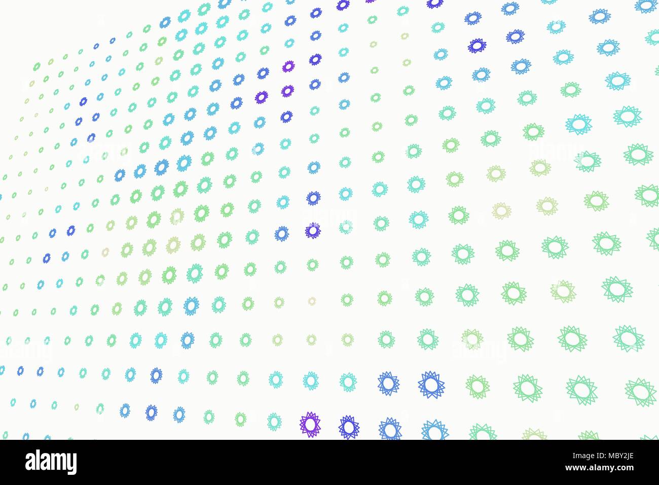 Color abstract star pattern generative art background. 3D perspective ...