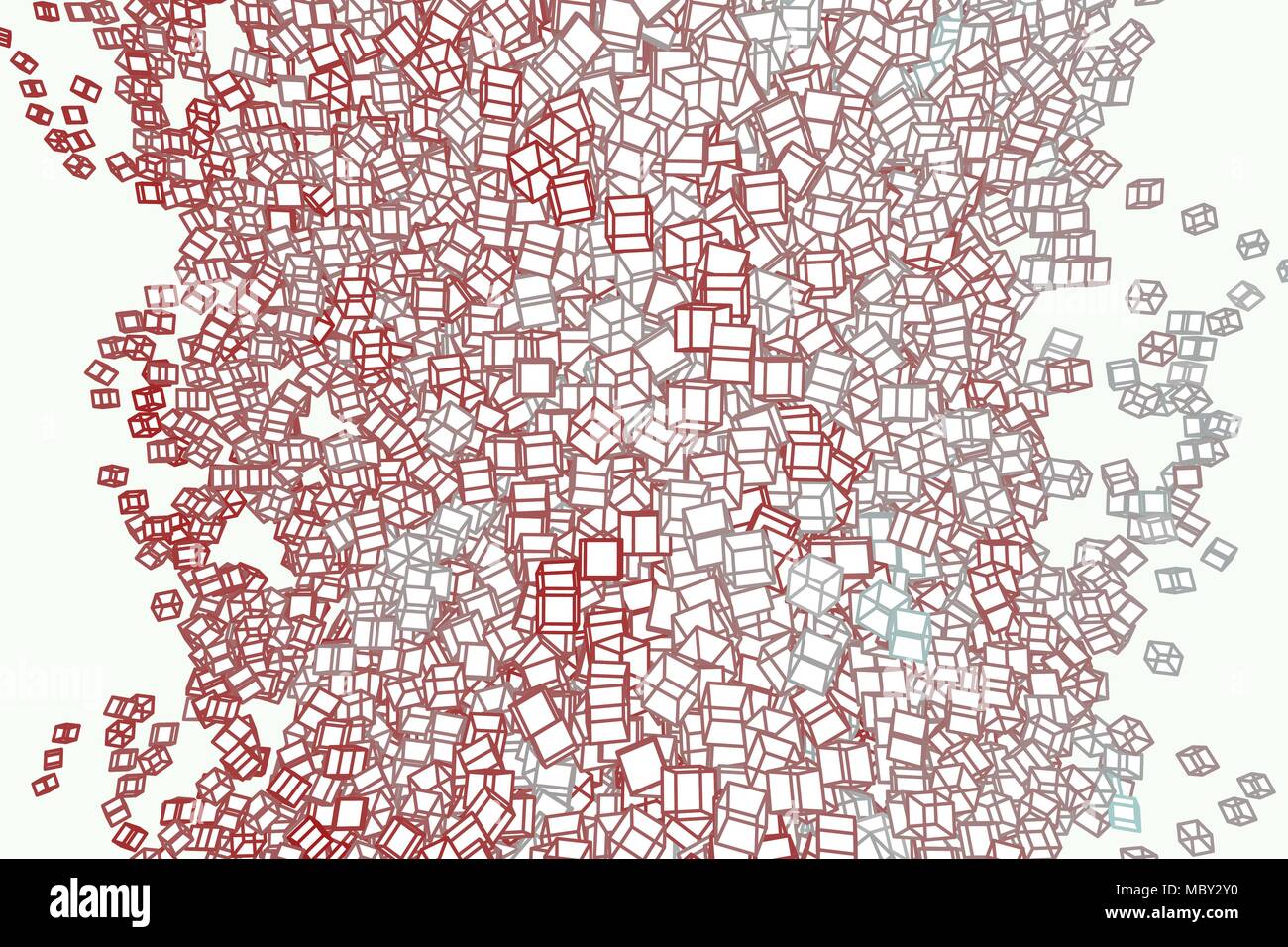 Abstract background with shape of square, rectangle pattern. 3D perspective view. Vector ...