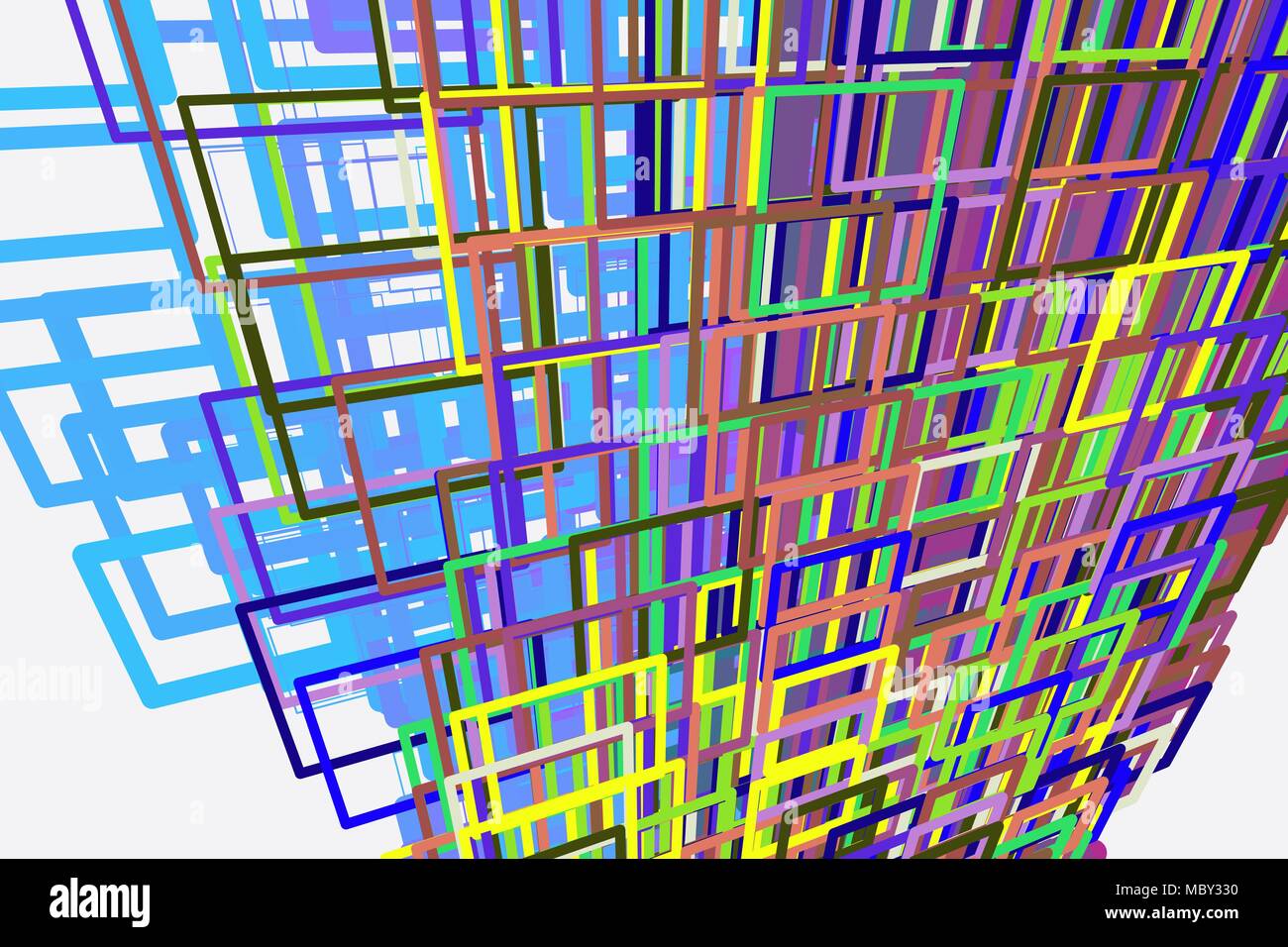 Abstract Background With Shape Of Square Rectangle Pattern 3d Perspective View Vector