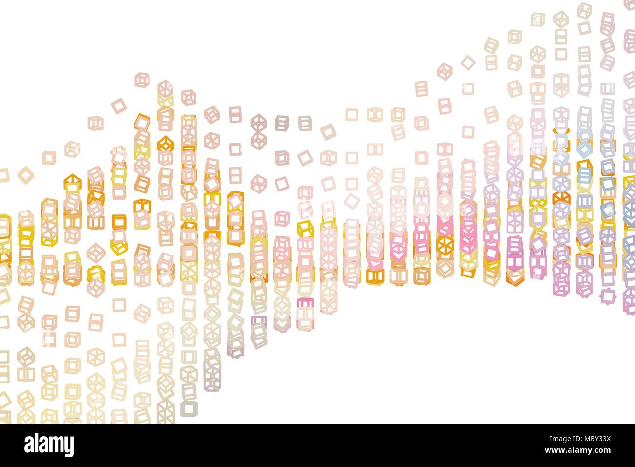 Modern Geometrical Square Rectangle Background Pattern Abstract 3d Perspective View Vector