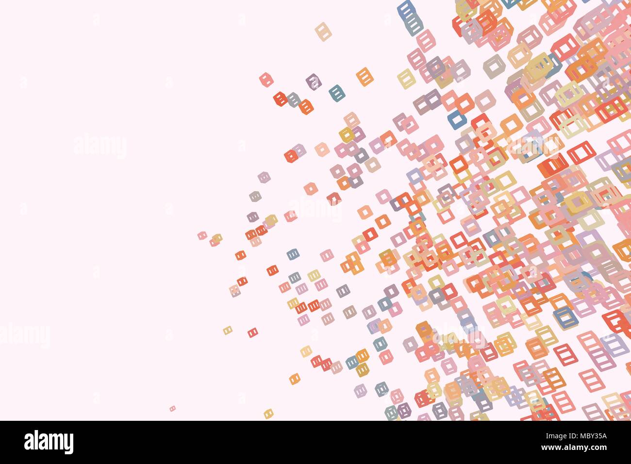 Abstract background with shape of square, rectangle pattern. 3D perspective view. Vector ...