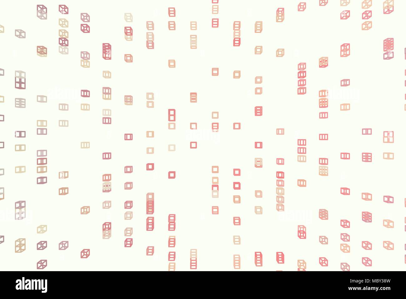 Color Abstract Square Rectangle Pattern Generative Art Background 3d Perspective View Vector