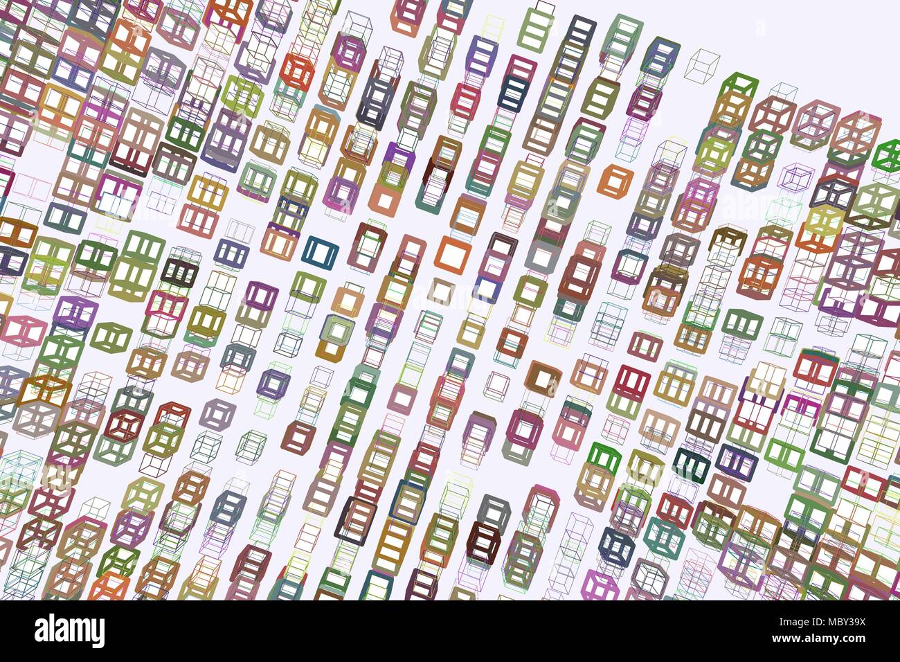 Conceptual background square, rectangle pattern for design. 3D perspective view. Vector ...