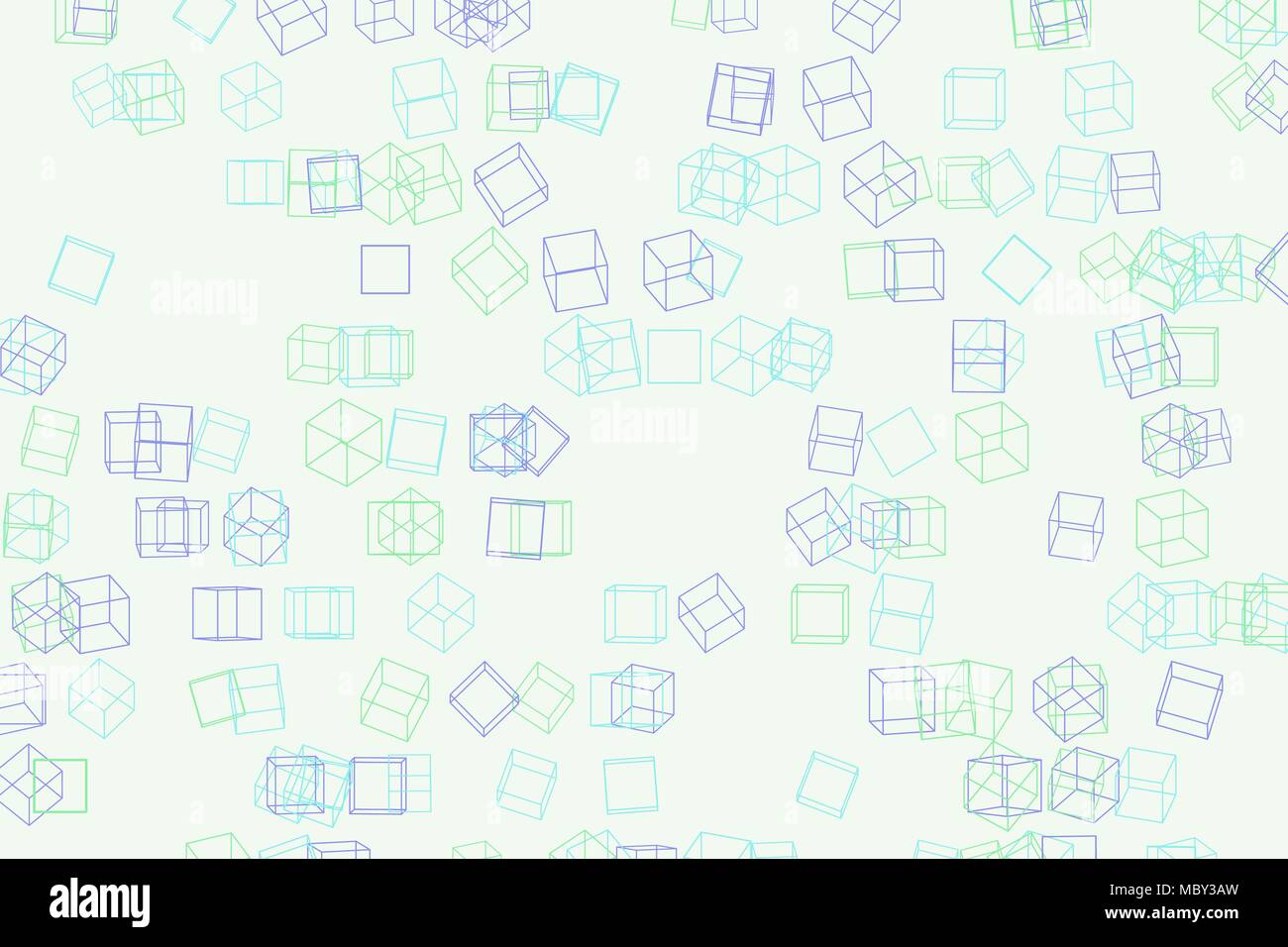 Color abstract square, rectangle pattern generative art background. 3D ...