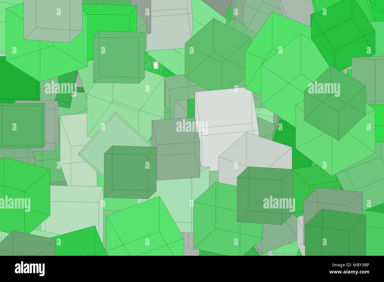 Modern Geometrical Square Rectangle Background Pattern Abstract 3d Perspective View Vector