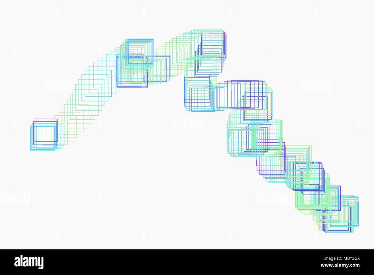 Modern Geometrical Square Rectangle Background Pattern Abstract 3d Perspective View Vector