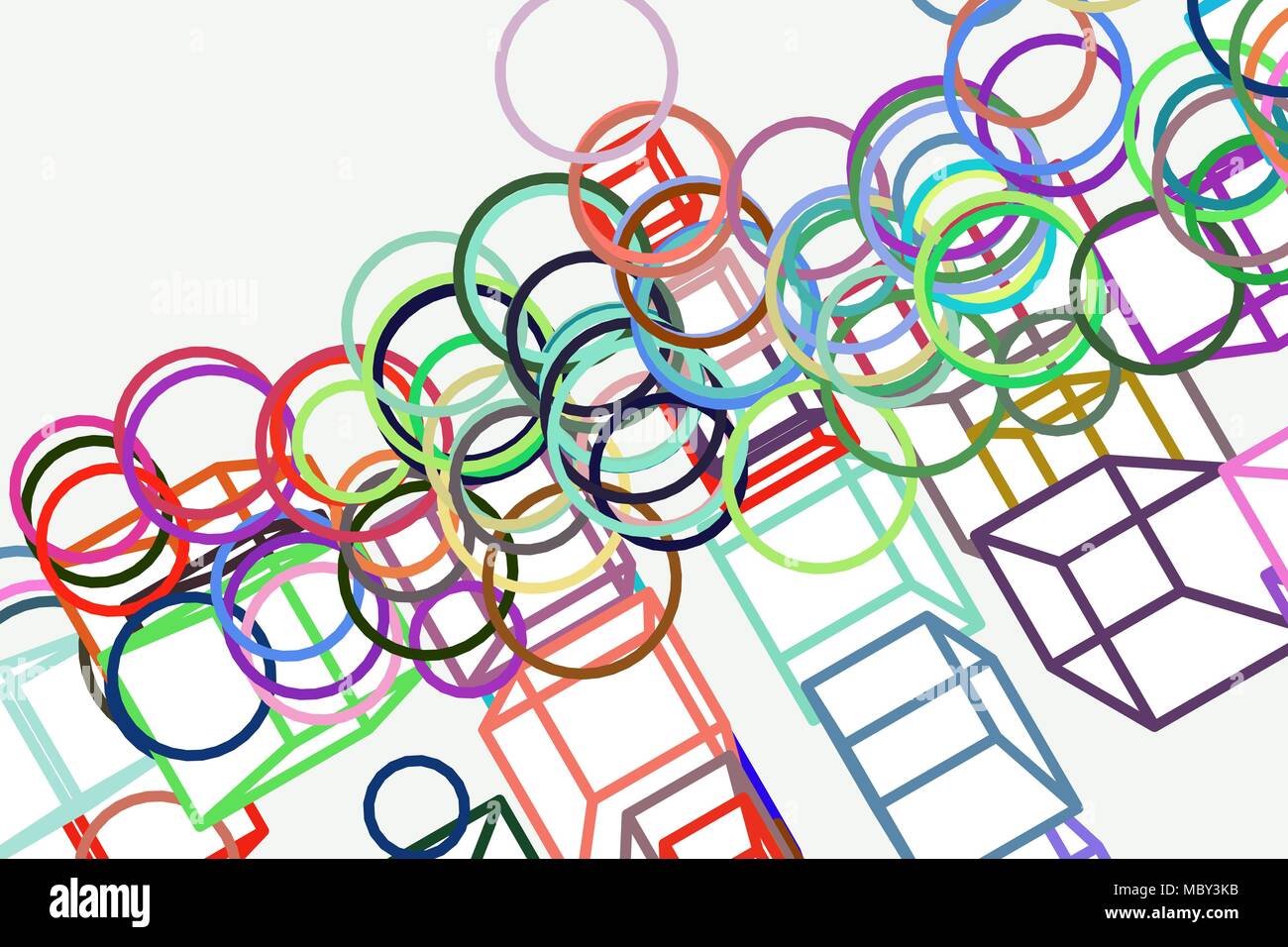 Abstract conceptual ellipse & square box pattern. Good for web page ...