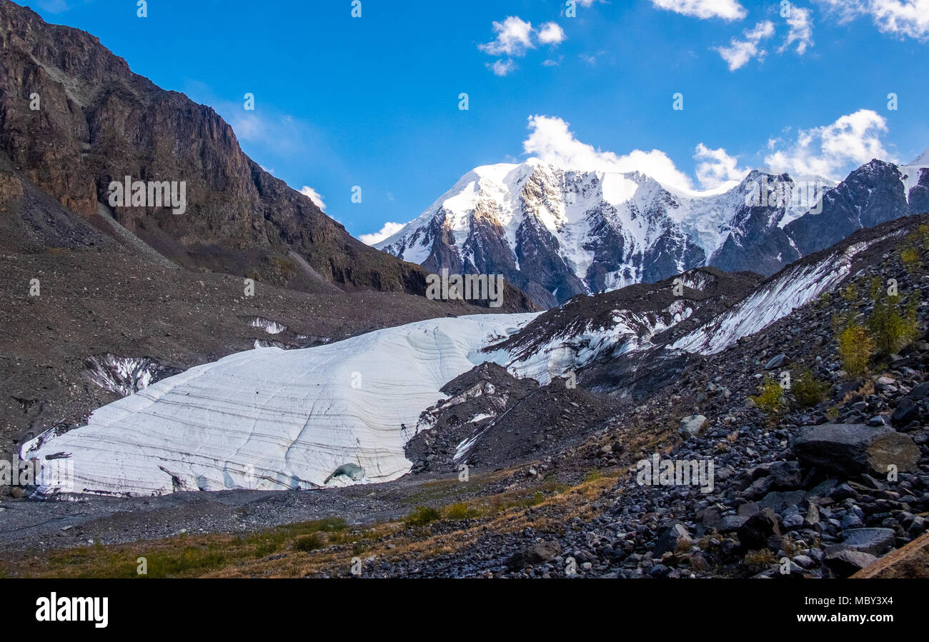 Mountain landscape. Mountain peaks in the republic of Altai Stock Photo ...