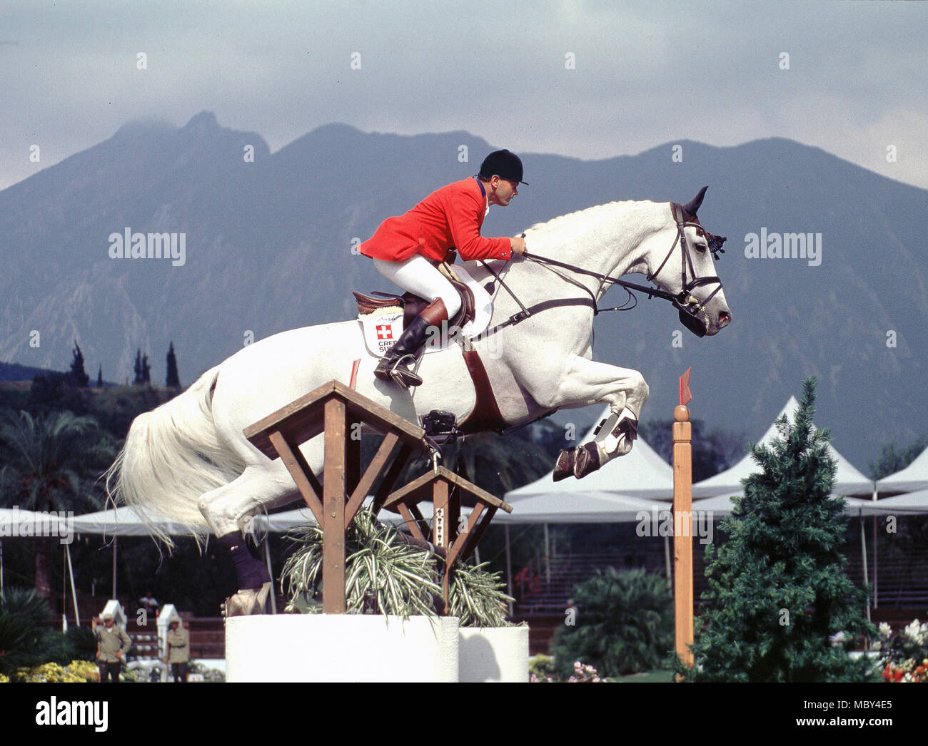 CSI Monterrey October 1998, Willi Melliger (SUI) riding Calvaro V Stock ...