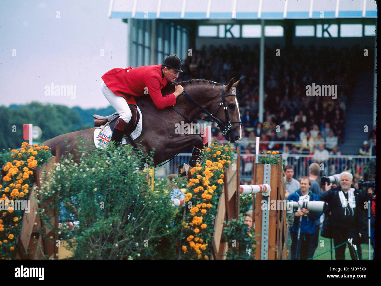 CHIO Aachen, Robert Smith (GBR) riding Tees Hanauer Stock Photo - Alamy