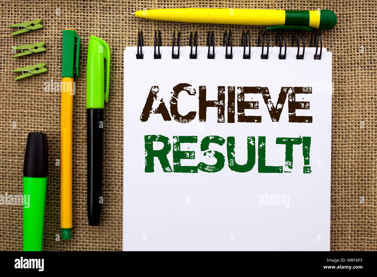 Word writing text Achieve Result Motivational Call. Business concept ...
