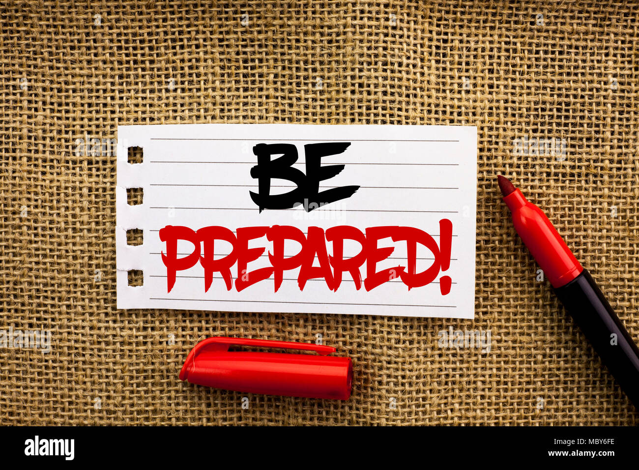 Word writing text Be Prepared Motivational Call. Business concept for ...