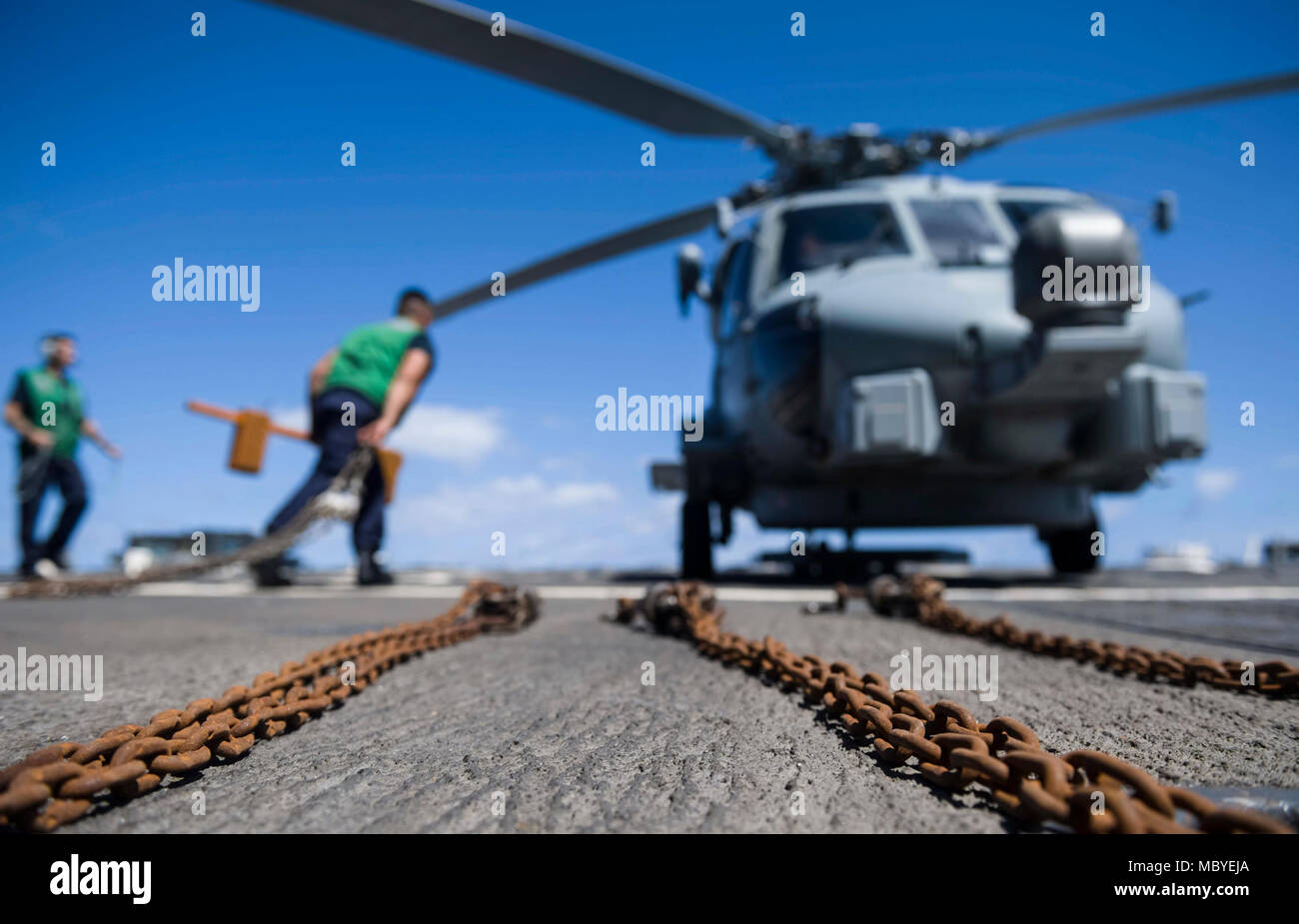 PACIFIC OCEAN (Oct. 17, 2017) Sailors assigned to the Easyriders of ...