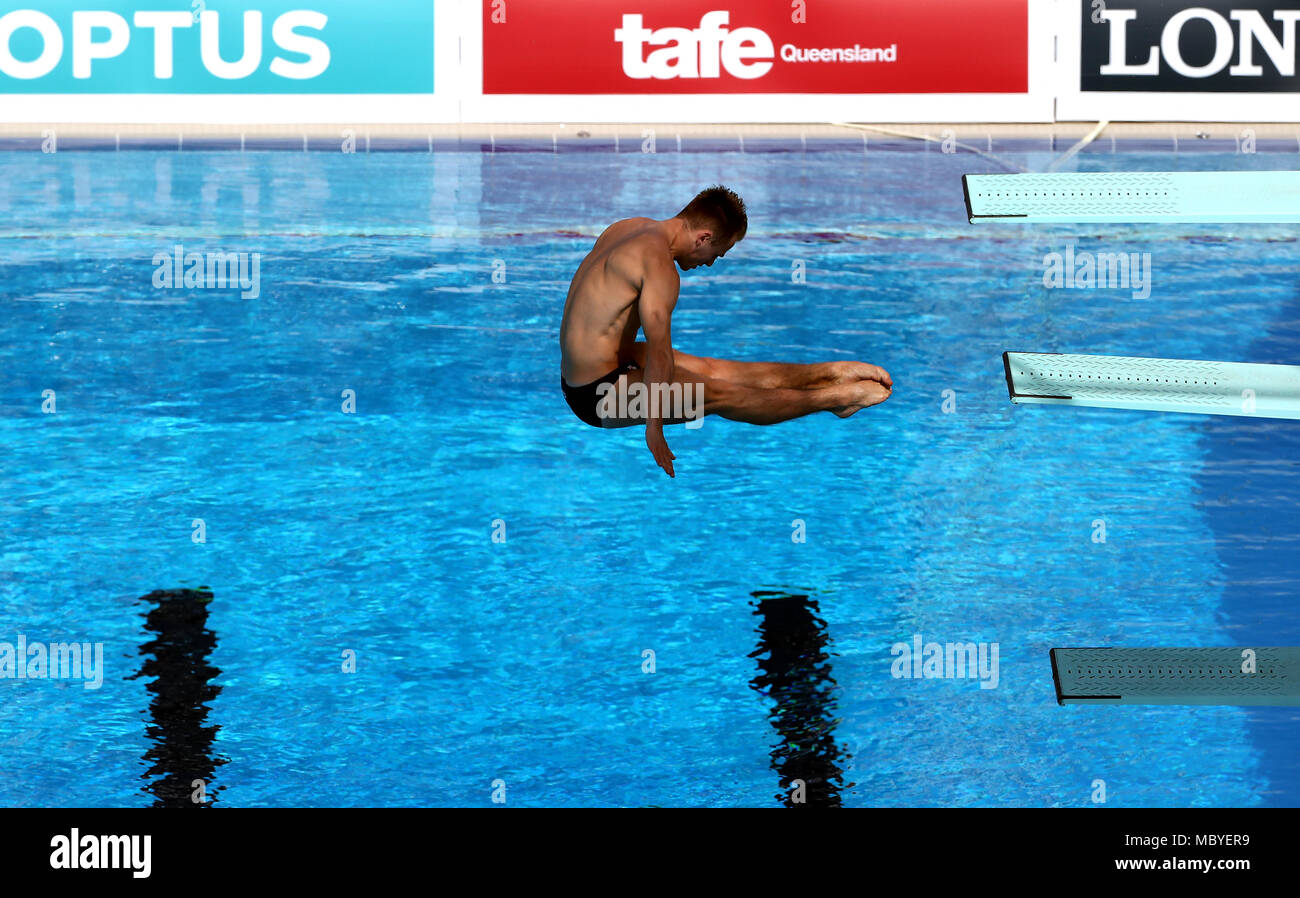 England's Jack Haslam competes in the Men's 3m Springboard Preliminary ...