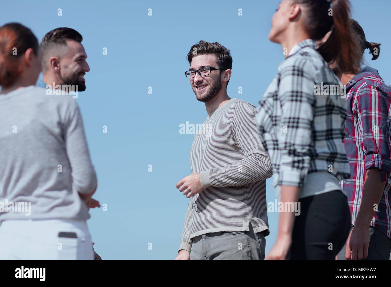 group of students discussing their problems Stock Photo - Alamy