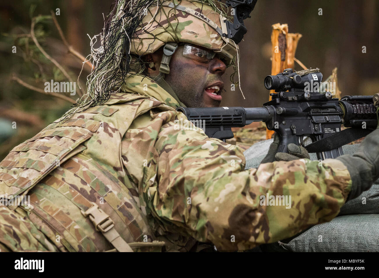 GRAFENWOEHR, Germany – U.S. Army Sgt. Antonio McKay, 500th Engineer ...