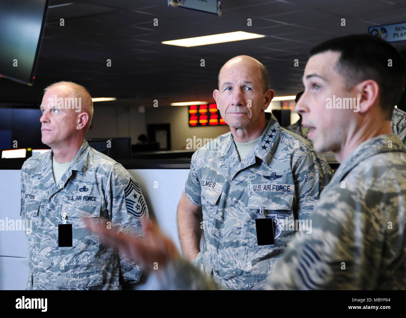 General Mike Holmes, commander of Air Combat Command, and Chief Master ...