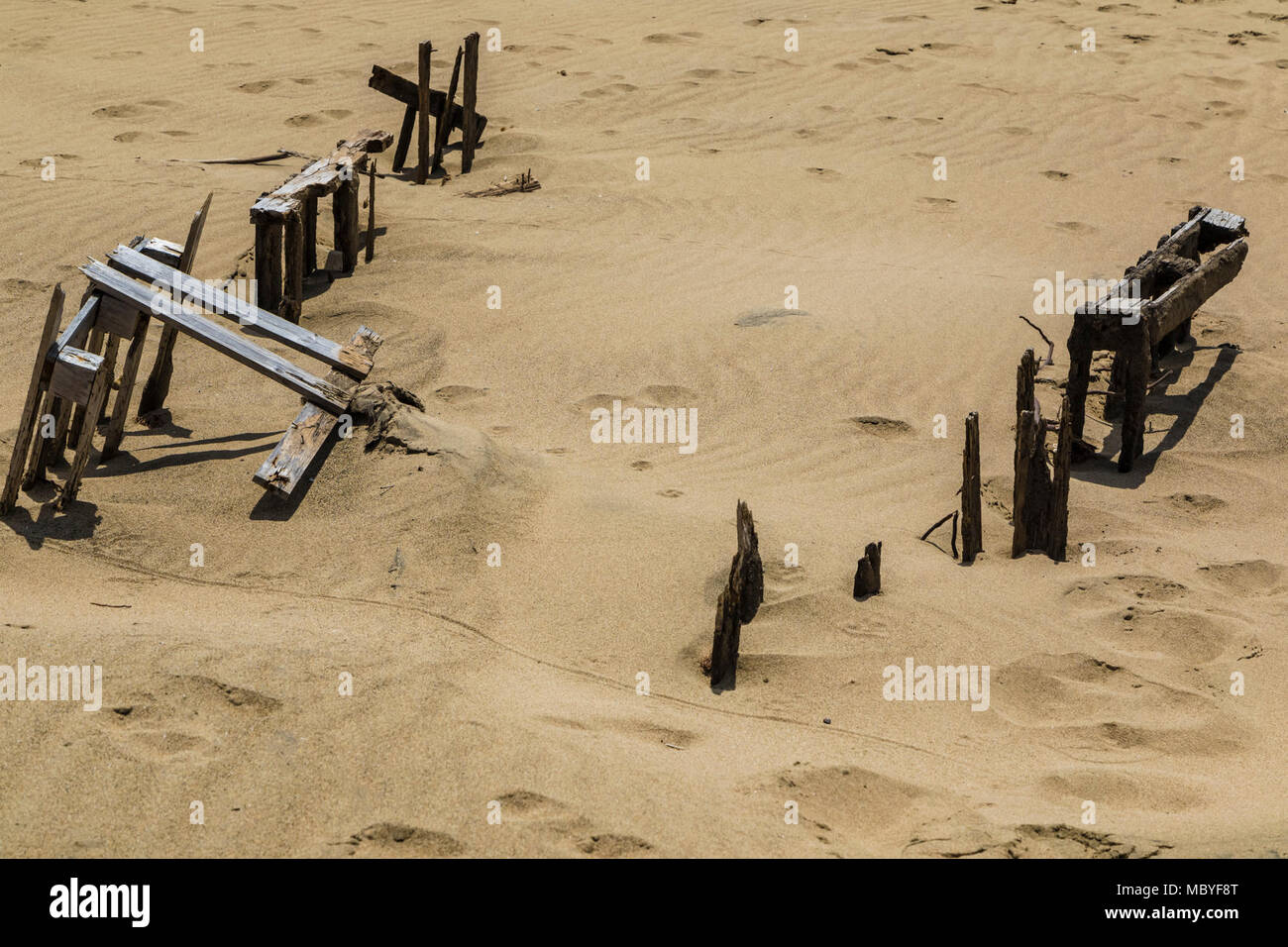 Camuy, Puerto Rico, March 15, 2018 – A sand dune along the coast of ...