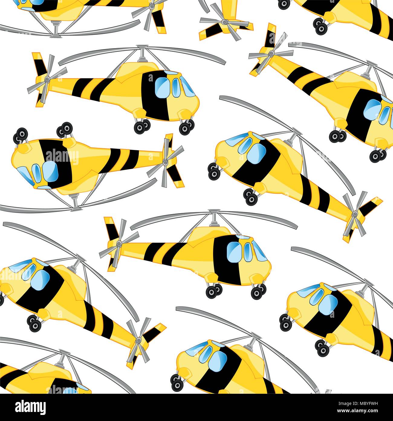 Yellow helicopter pattern Stock Vector Image & Art - Alamy