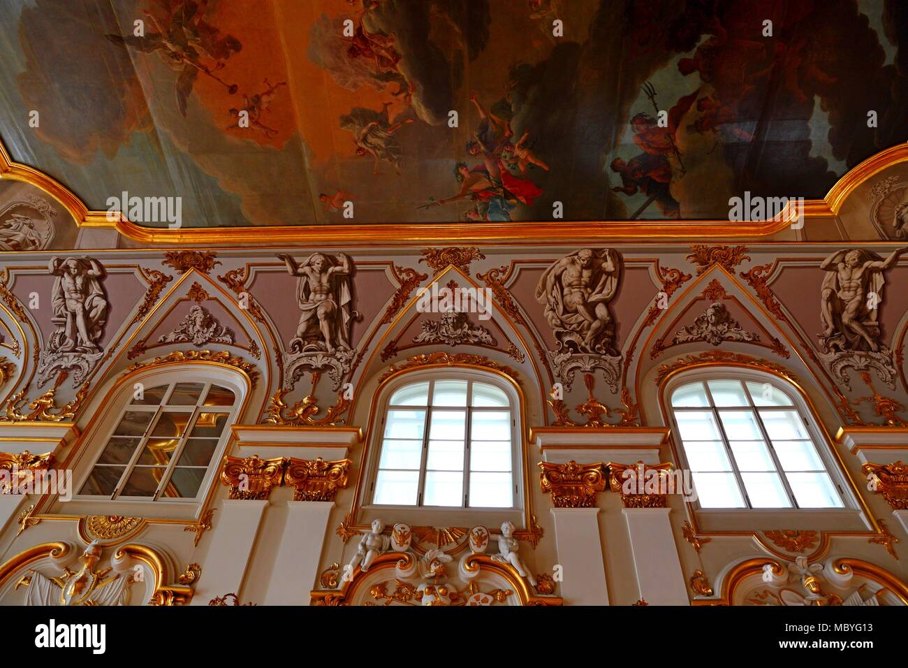 Jordan Staircase of the Winter Palace Stock Photo - Alamy