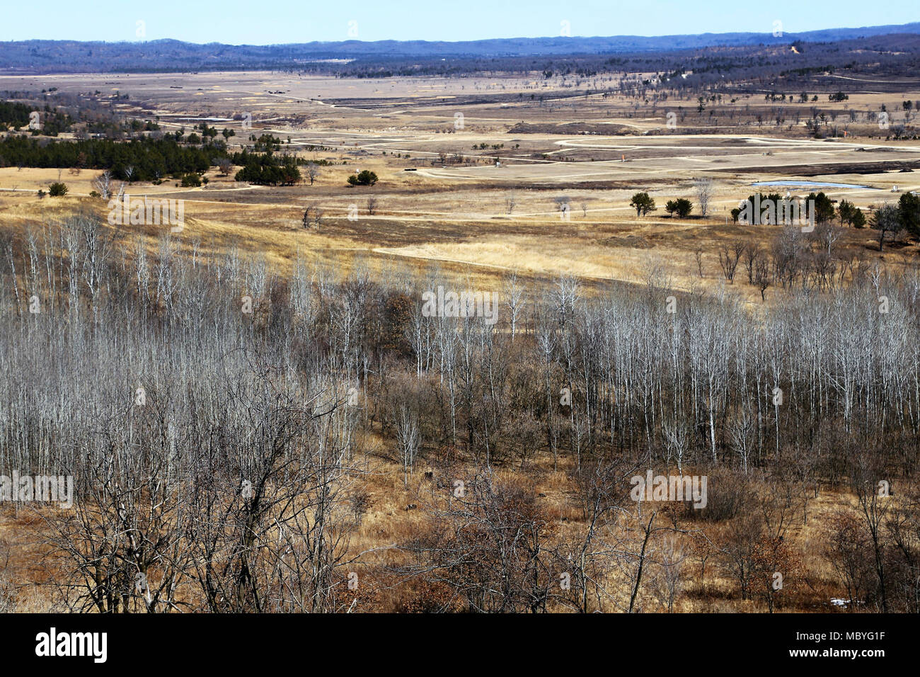 The impact area and Range 2 on North Post are shown from an observation ...