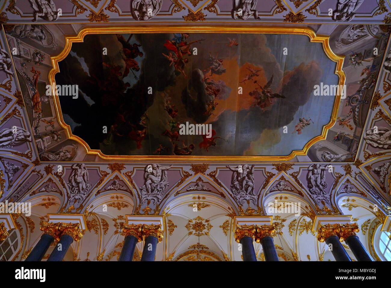 Jordan Staircase of the Winter Palace Stock Photo - Alamy