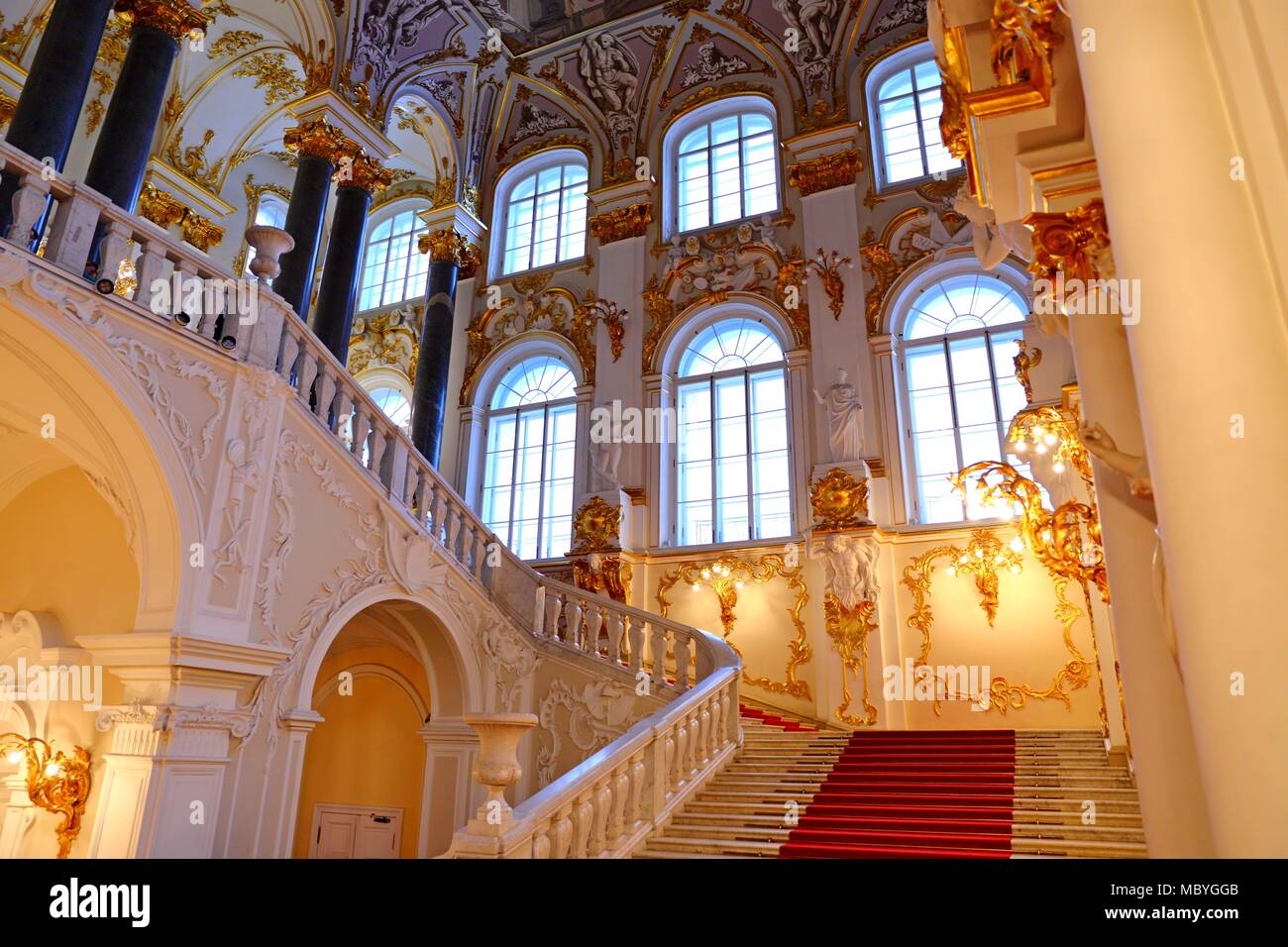 Jordan Staircase of the Winter Palace Stock Photo - Alamy