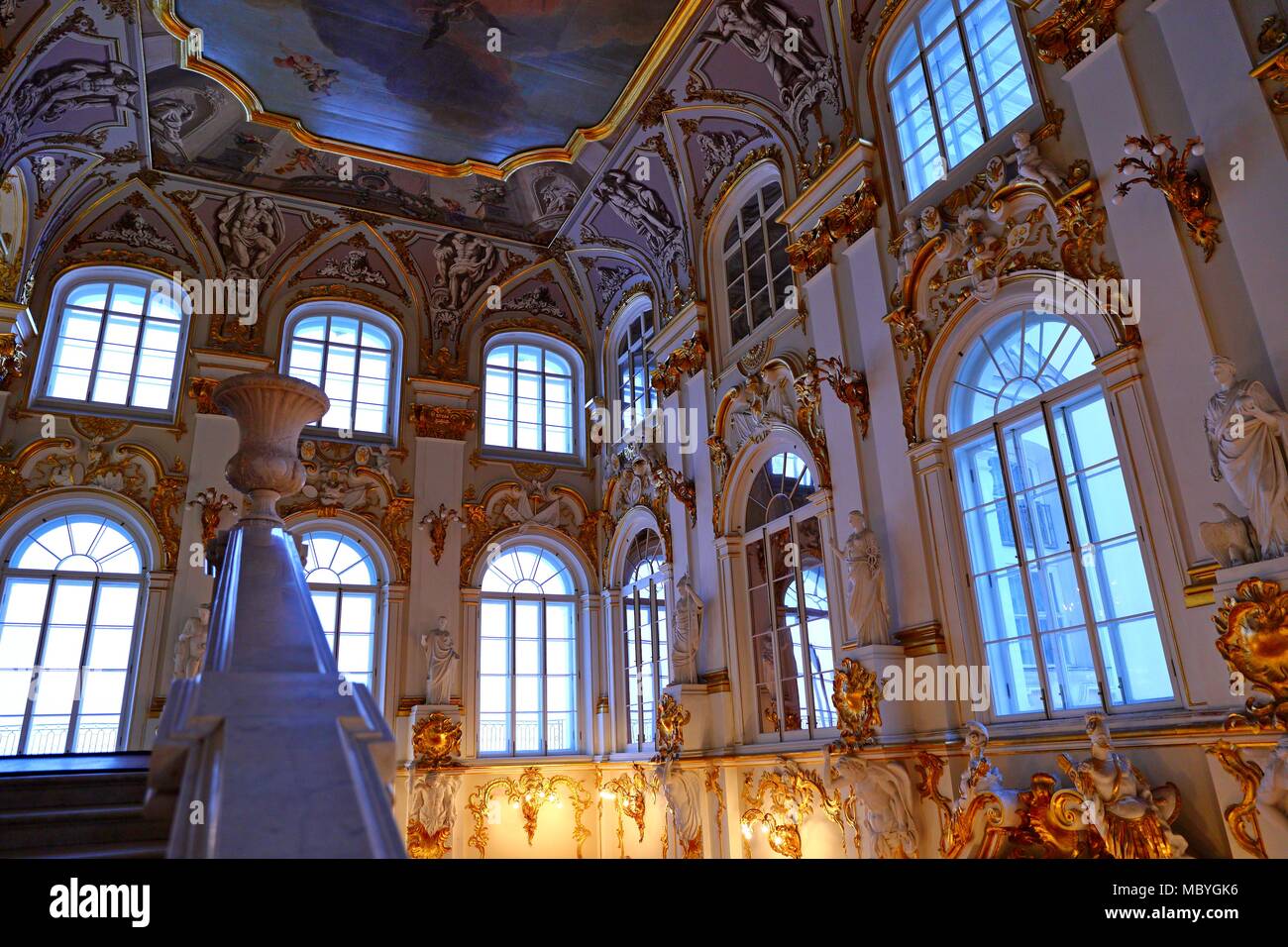 Jordan Staircase of the Winter Palace Stock Photo - Alamy