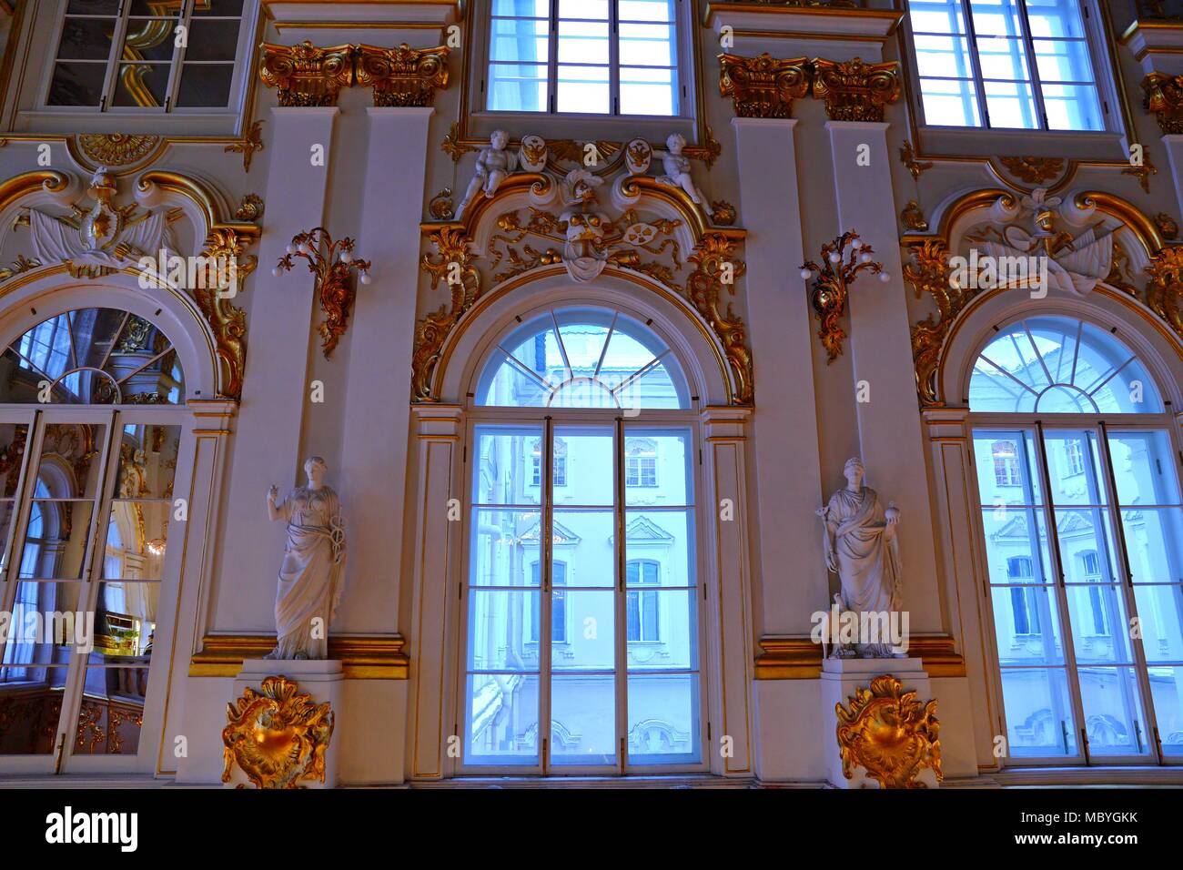 Jordan Staircase of the Winter Palace Stock Photo - Alamy