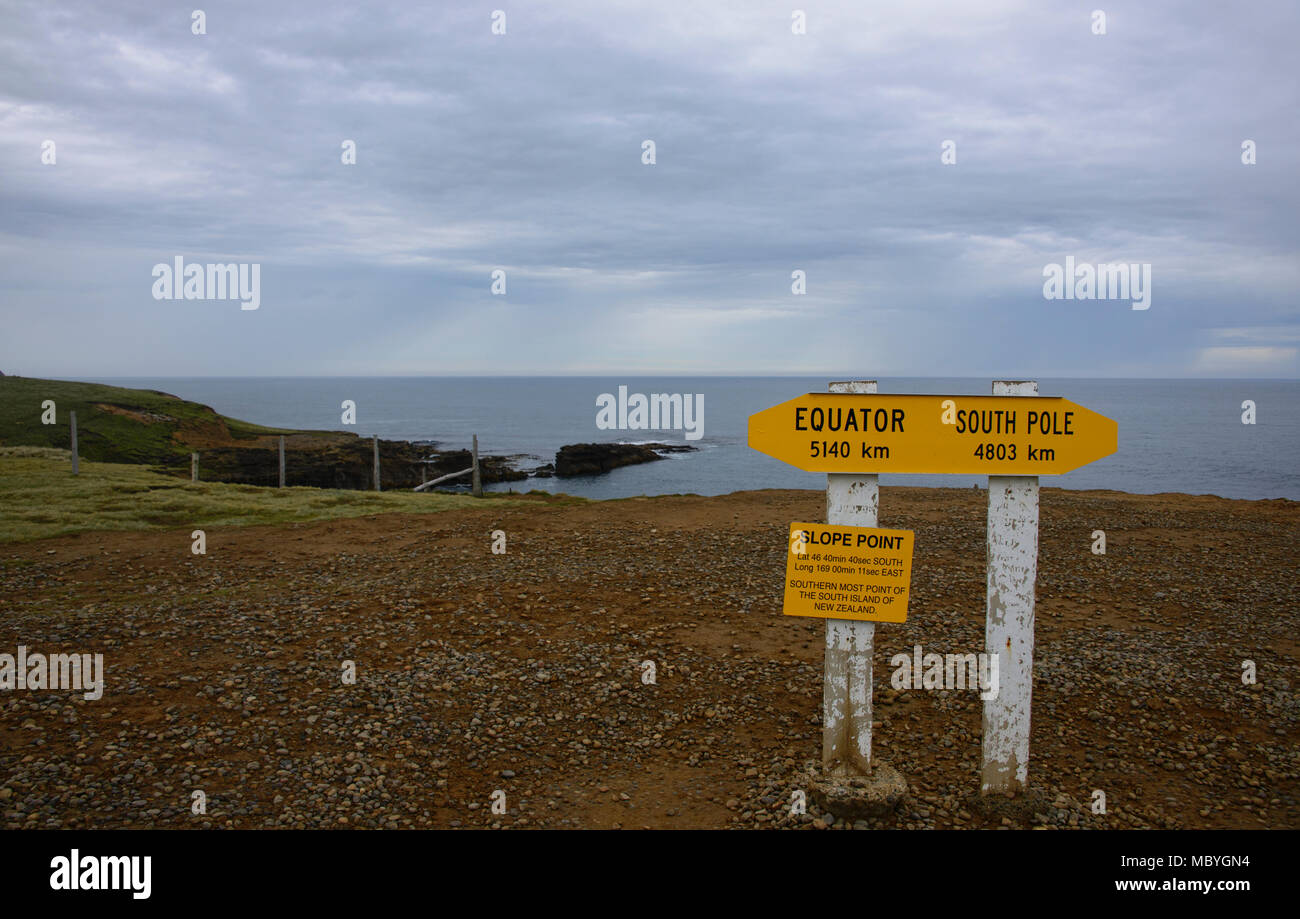 Slope Point, the South Island's most southern destination, Catlins, New ...