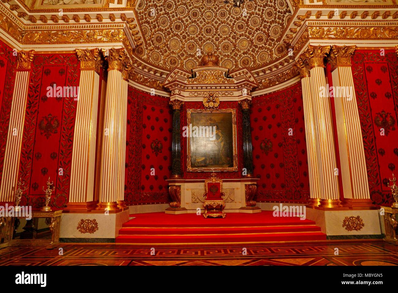 Small Throne Room of Winter Palace Stock Photo - Alamy