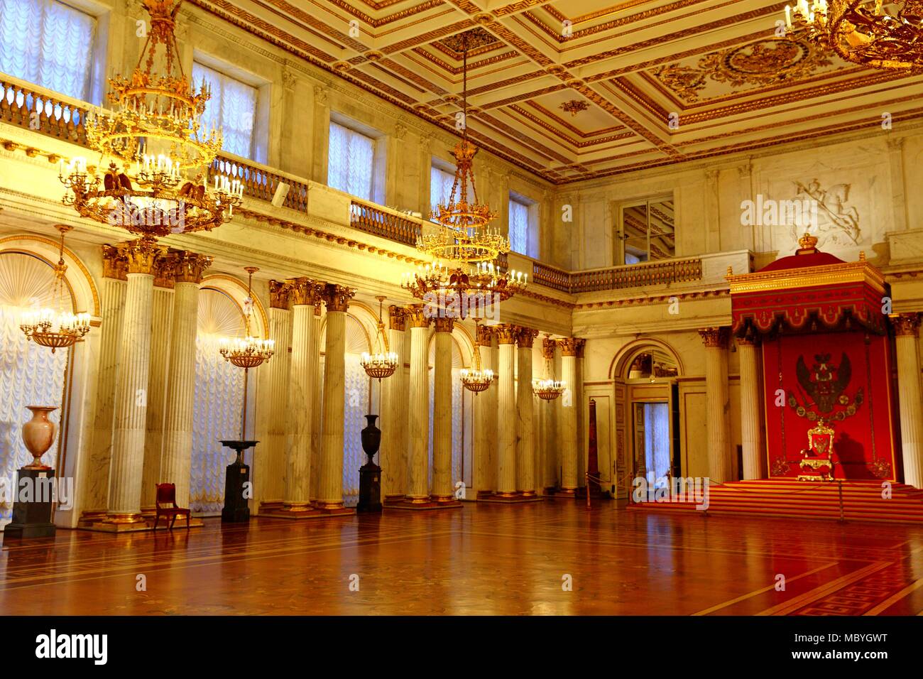 Small Throne Room of Winter Palace Stock Photo - Alamy