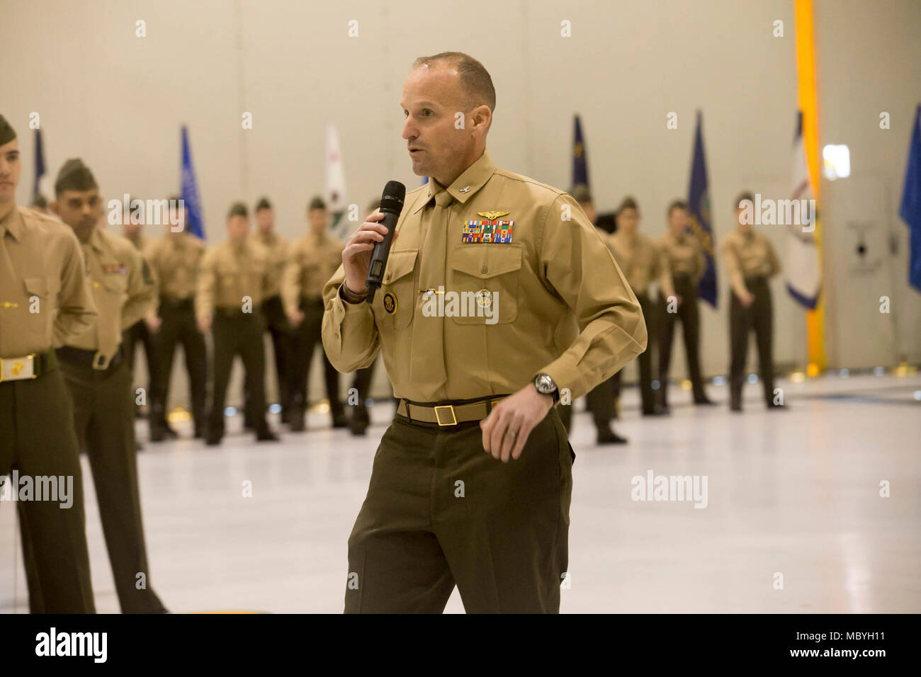 U.S. Marine Corps Col. Garrett Hoffman, commanding officer, Marine ...