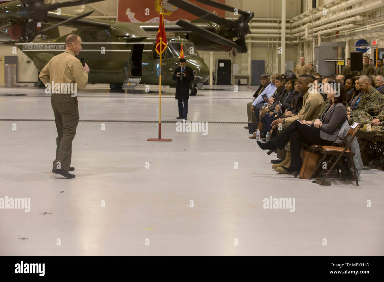 U.S. Marine Corps Col. Garrett Hoffman, commanding officer, Marine ...