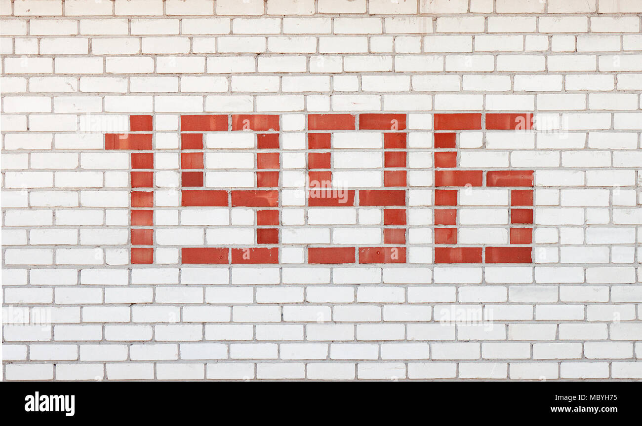 Date of construction of the house is represented on its wall Stock ...