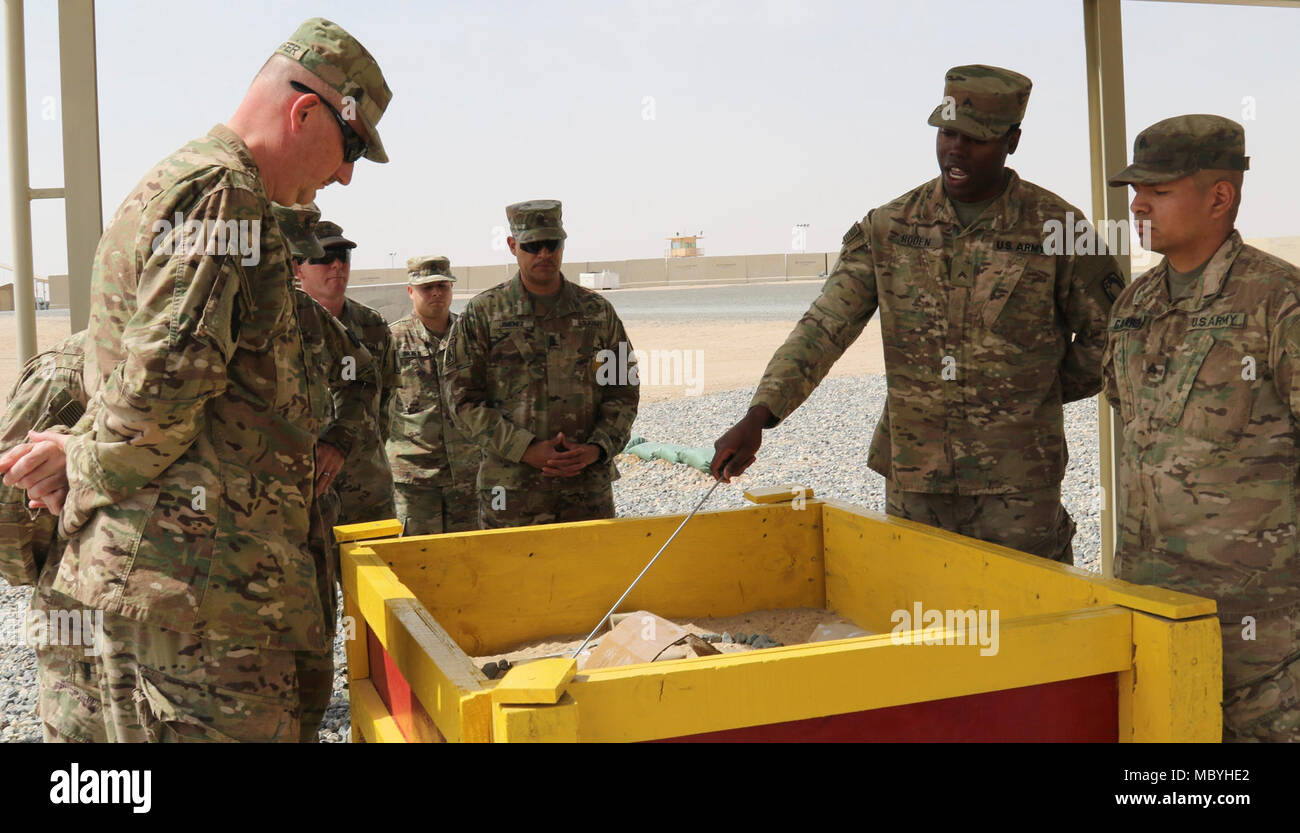 CAMP BUEHRING, Kuwait —Cpl. Quincey Roden (pointing) patriot fire ...