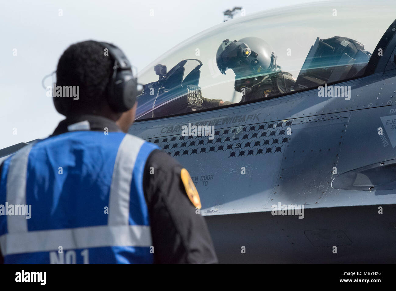 Tech. Sgt. Byron Cole, 14th Aircraft Maintenance Unit crew chief ...