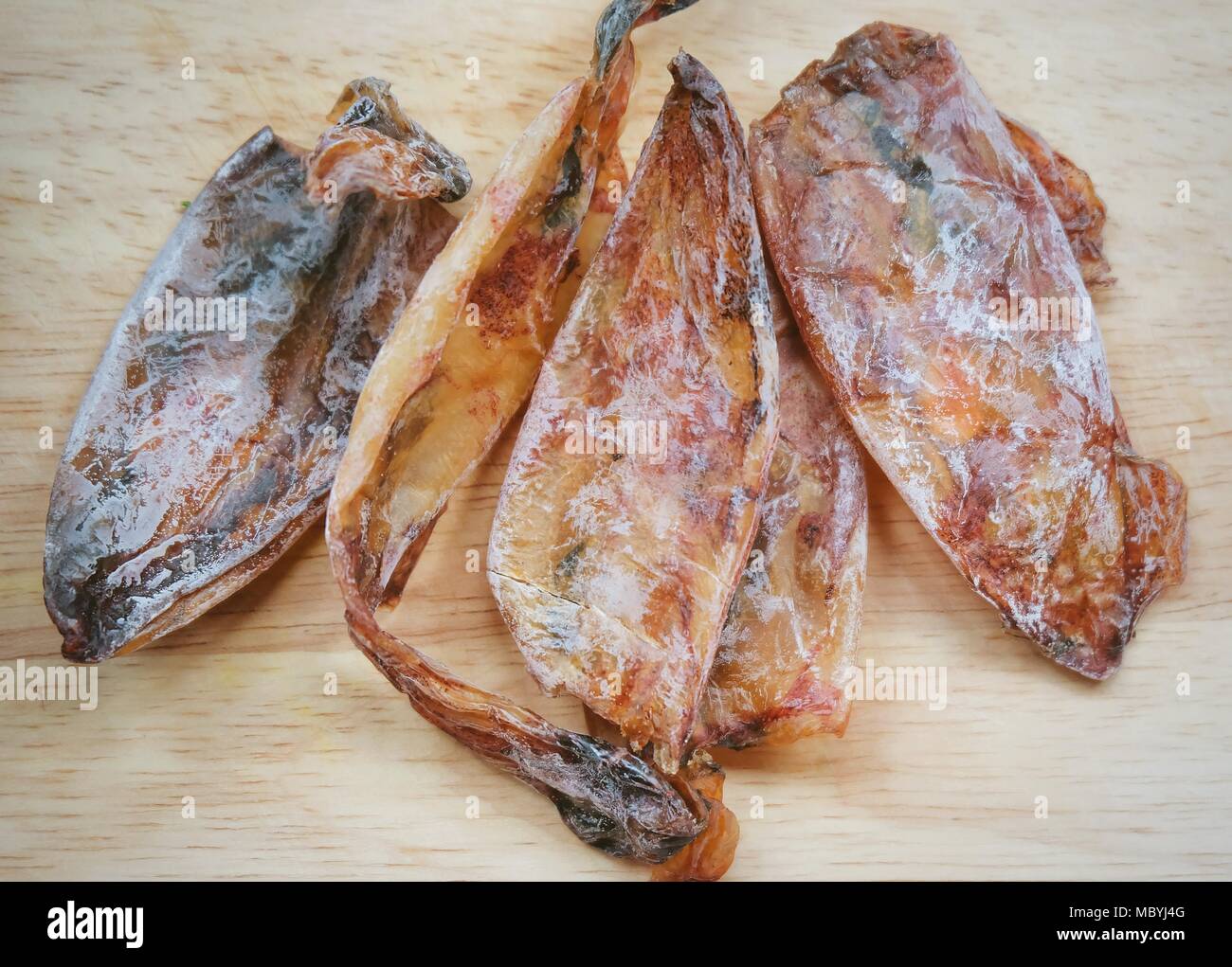 Cuisine and Food, Traditional Squid or Octopus Salted and Dried by The ...