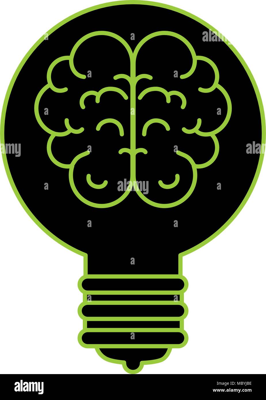 bulb light idea with brain vector illustration design Stock Vector Image & Art - Alamy