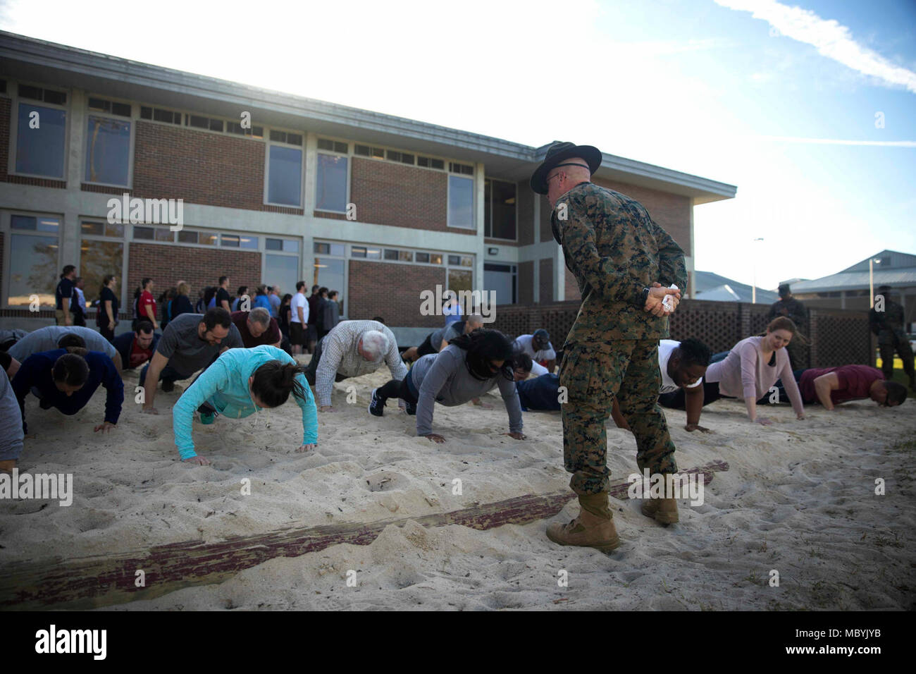 U.S. Marine Corps Staff Sgt. Richard Shedd, a drill instructor with 3rd ...