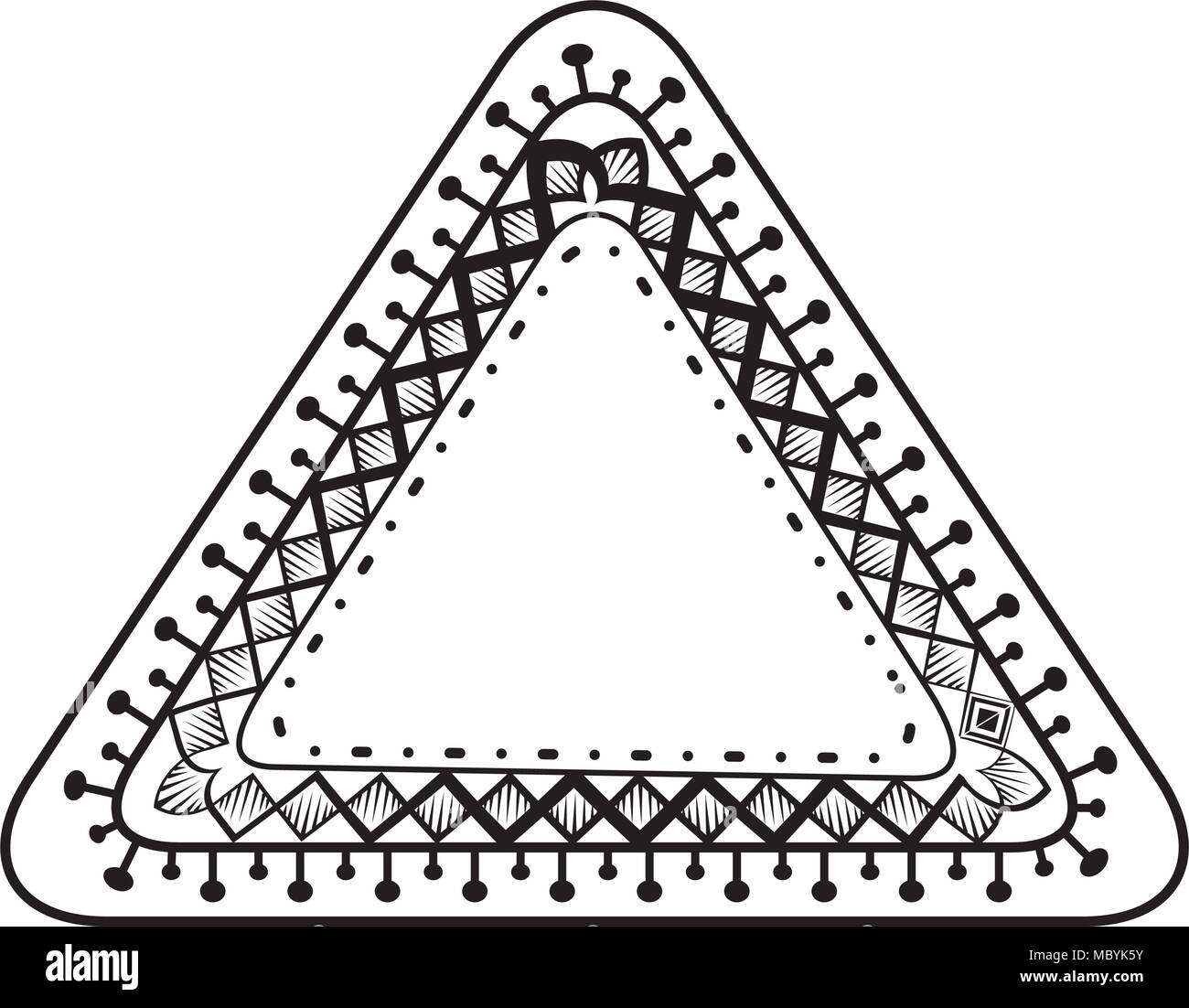 monochrome and triangular mandala Stock Vector Image & Art - Alamy