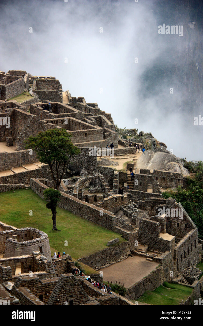 UNESCO World Heritage Site Machu Picchu on top of a Mountain Ridge ...