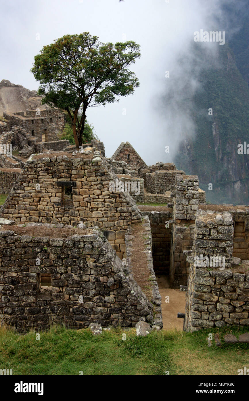 UNESCO World Heritage Site Machu Picchu on top of a Mountain Ridge ...