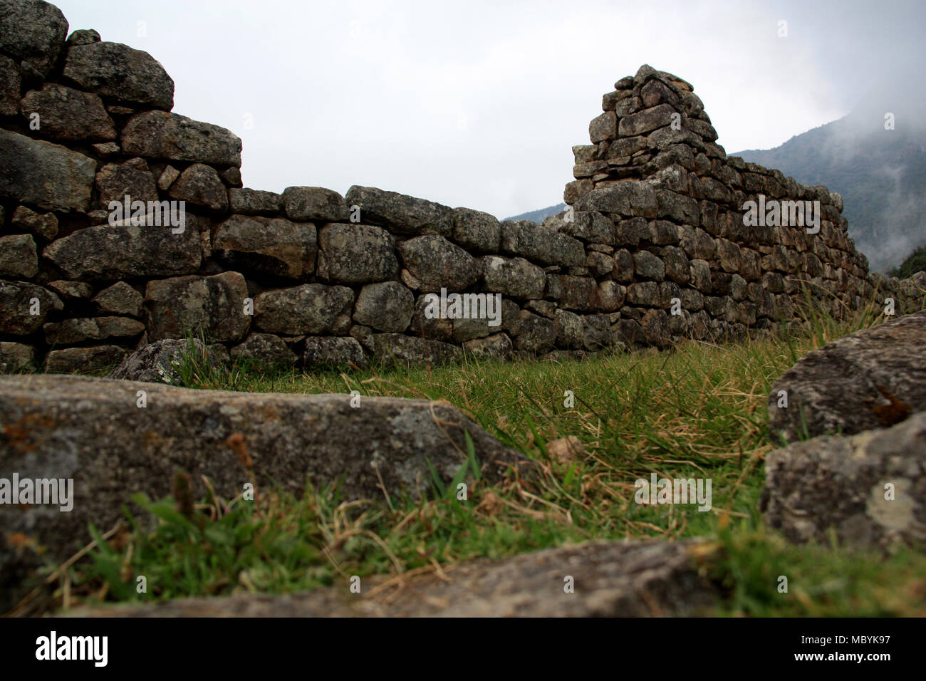 UNESCO World Heritage Site Machu Picchu on top of a Mountain Ridge ...