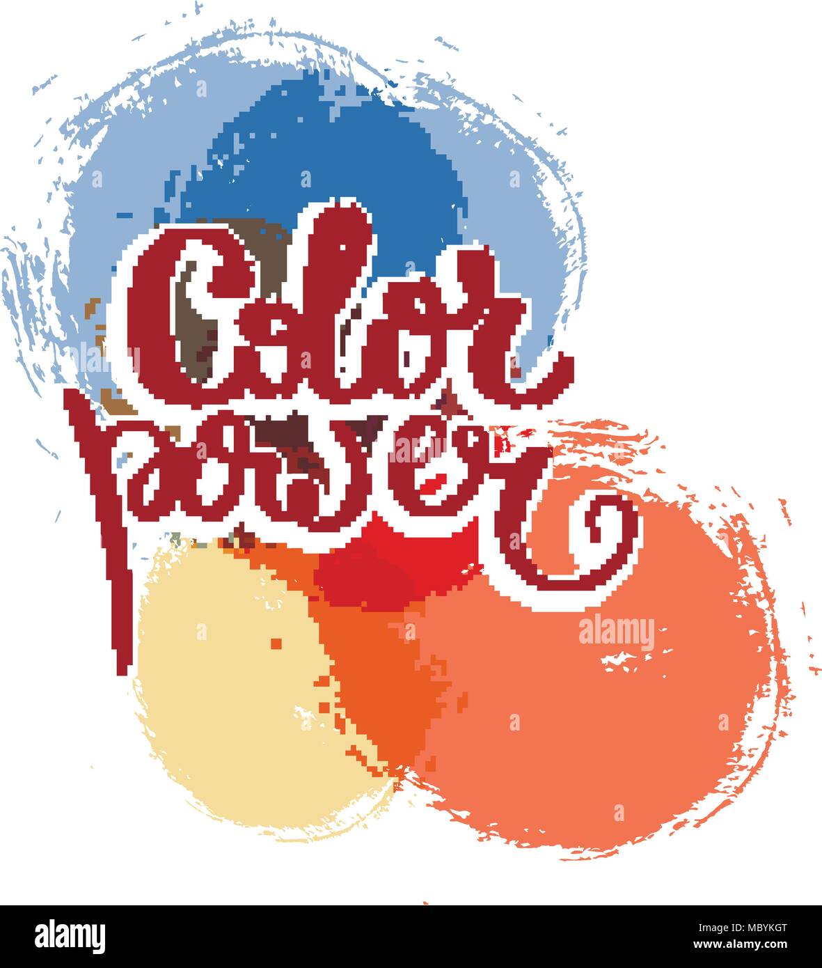 Color power. Hand drawn motivation quote. Creative vector typography ...